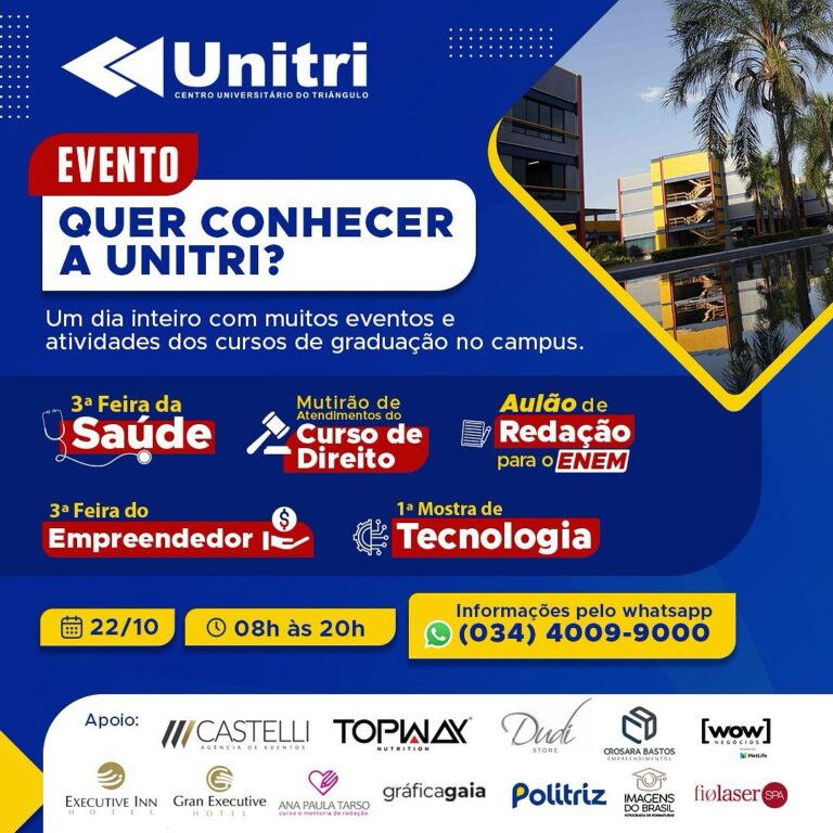 Quer conhecer a Unitri? Centro Universitário abre as portas para ...